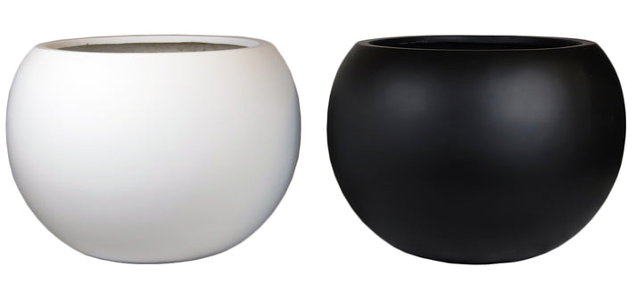 Fibrestone White - Plaza Ball Pot | Plant People